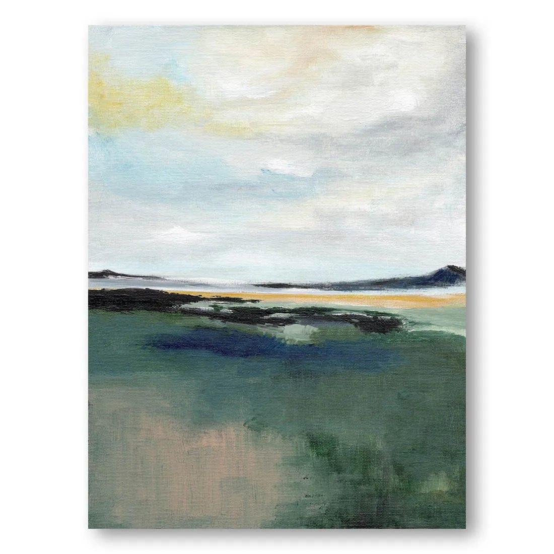 Umber Abstract Landscape Art Print – Stone and Gray