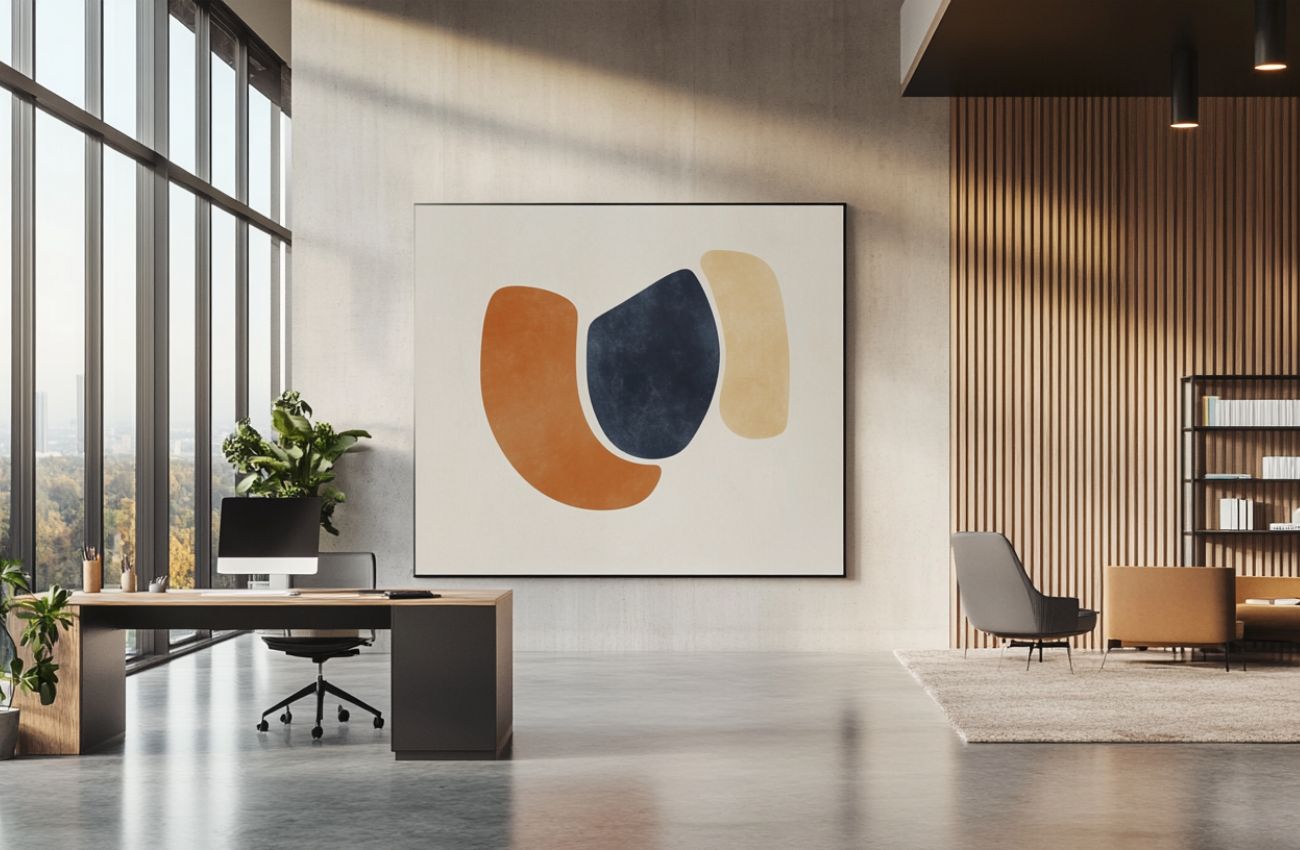 The Power of Abstract Art in the Modern Office – Stone and Gray