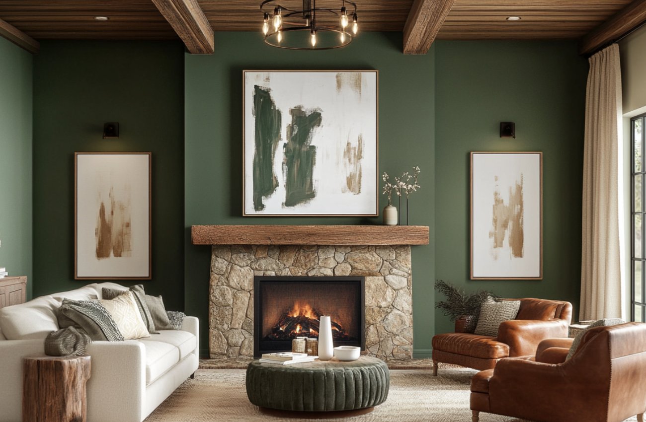 Abstract Art For Green Walls - Stone & Gray – Stone and Gray