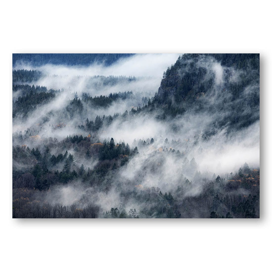 Misty Mountain Solitude Print (Portrait) | Custom Sizes, Fine Art Paper ...