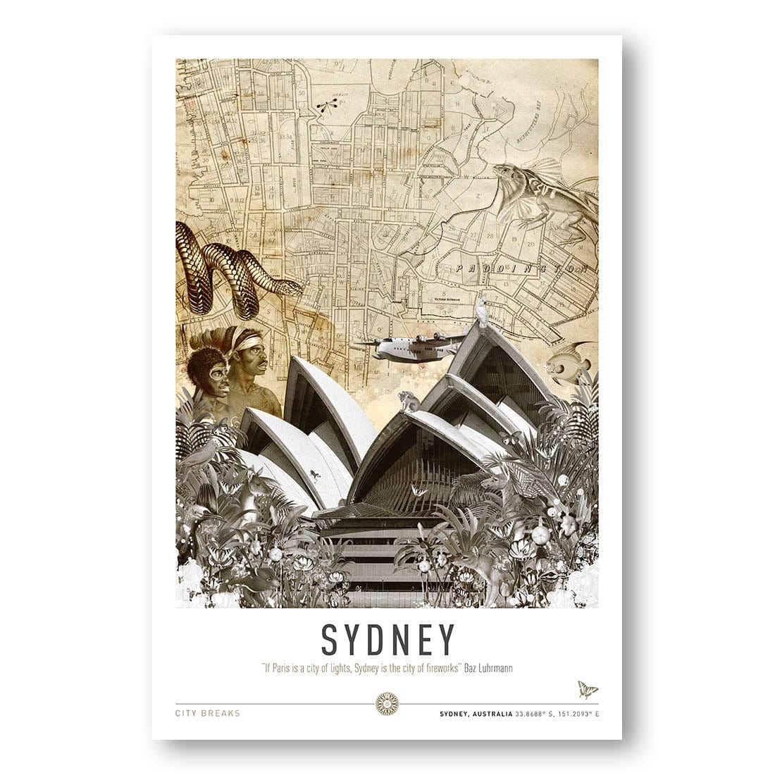 Sydney (City Breaks) by Simon Goggin Print (Portrait) | Custom Sizes ...