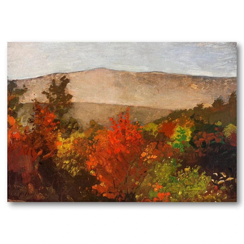 Autumn Treetops by Winslow Homer Art Print – Stone and Gray