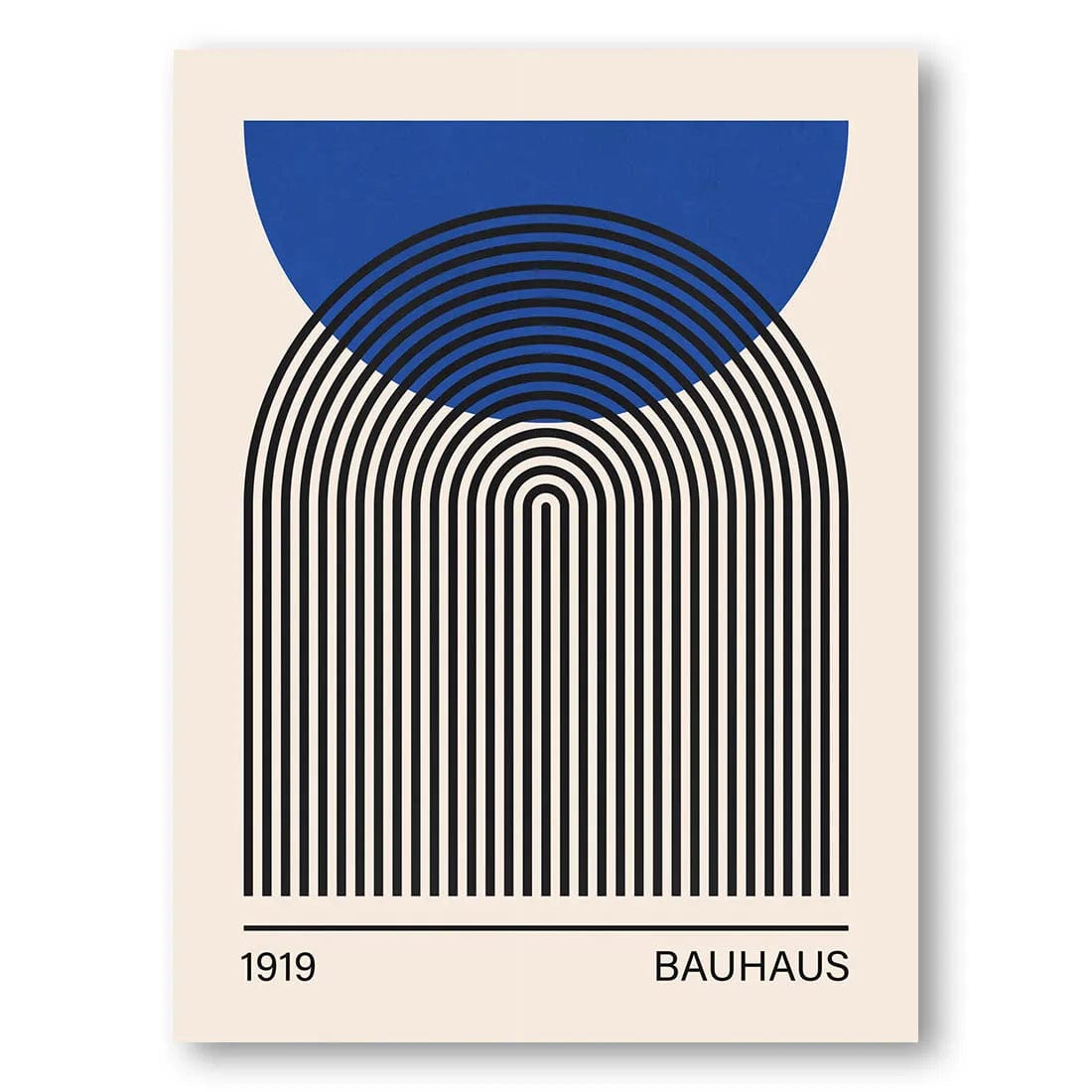 Bauhaus Arch Geometry Art Print – Stone and Gray