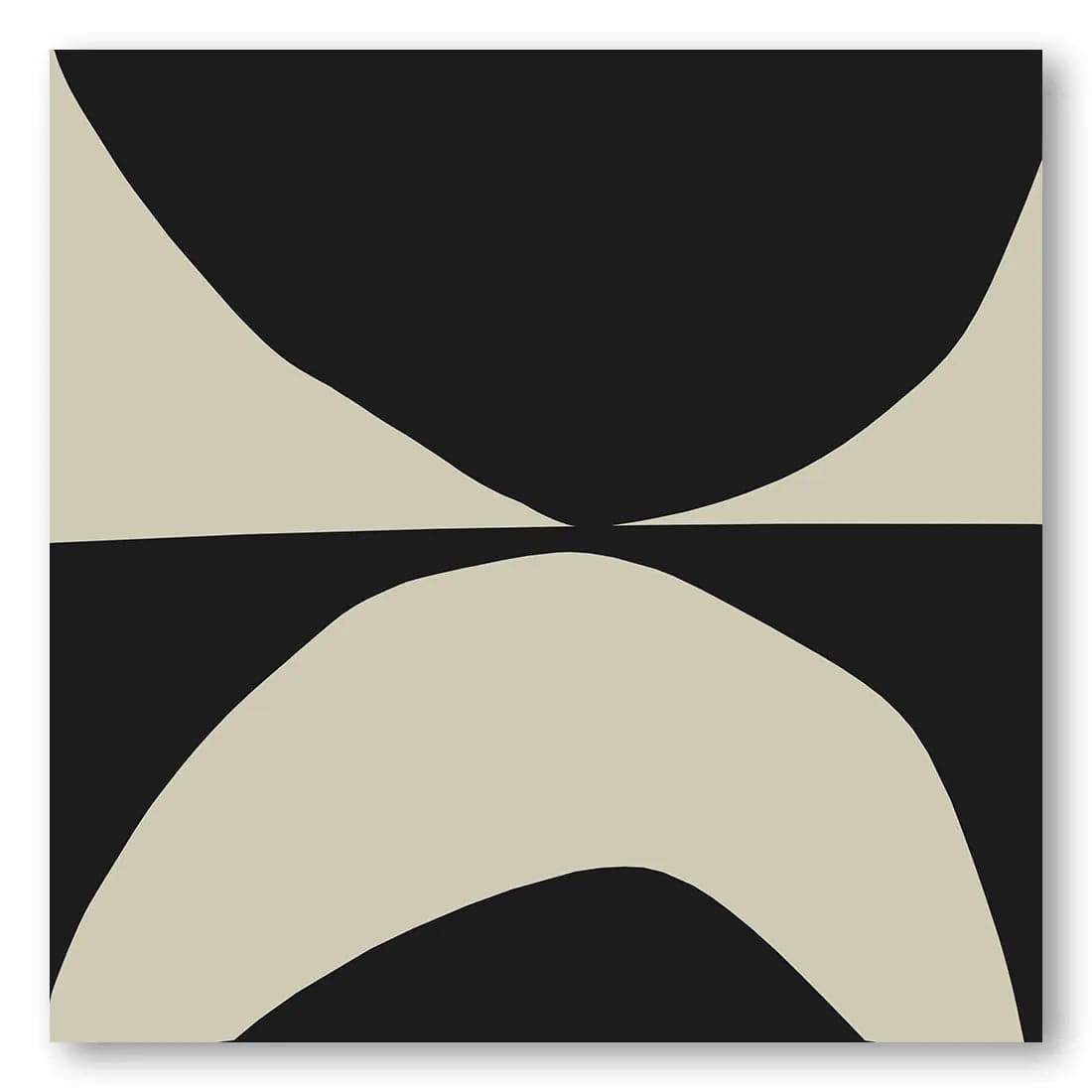 Blackbird Abstract Symmetry Art Print – Stone and Gray
