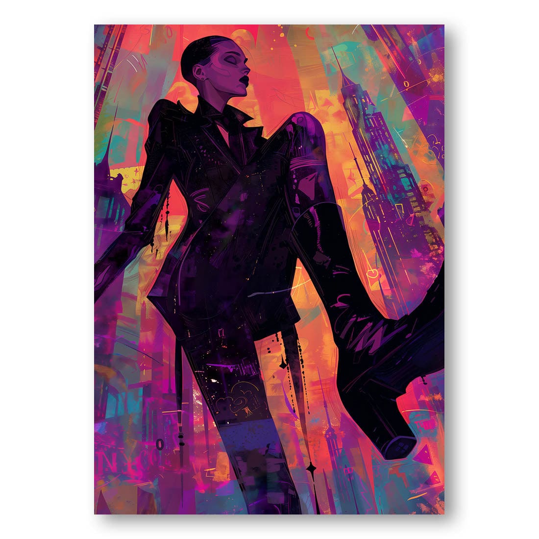 Boot Stomping - pop art Art Print – Stone and Gray