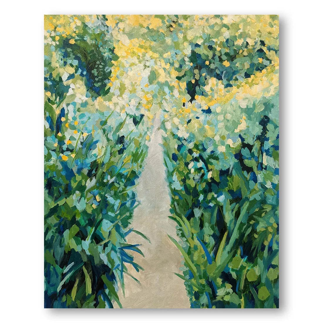 Walking The Garden Path Art Print – Stone and Gray