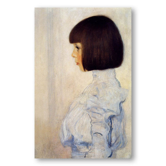 Portrait of Helene Klimt by Gustav Klimt Art Print – Stone and Gray