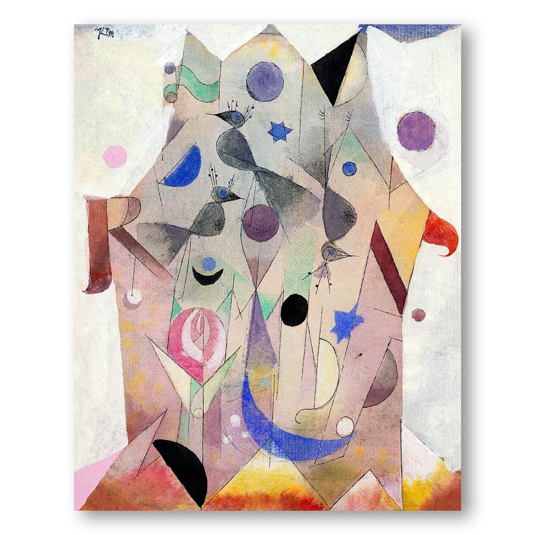 Persische Nachtigallen by Paul Klee Art Print – Stone and Gray