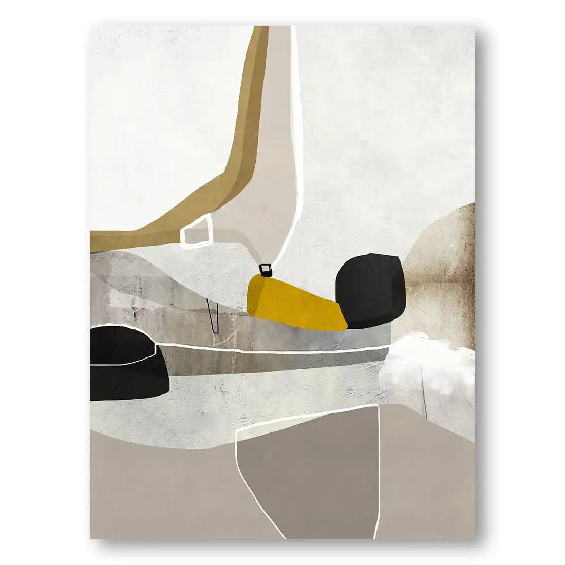 Perspectives in Neutral Abstract Art Print 2 (Portrait) | Custom Sizes ...