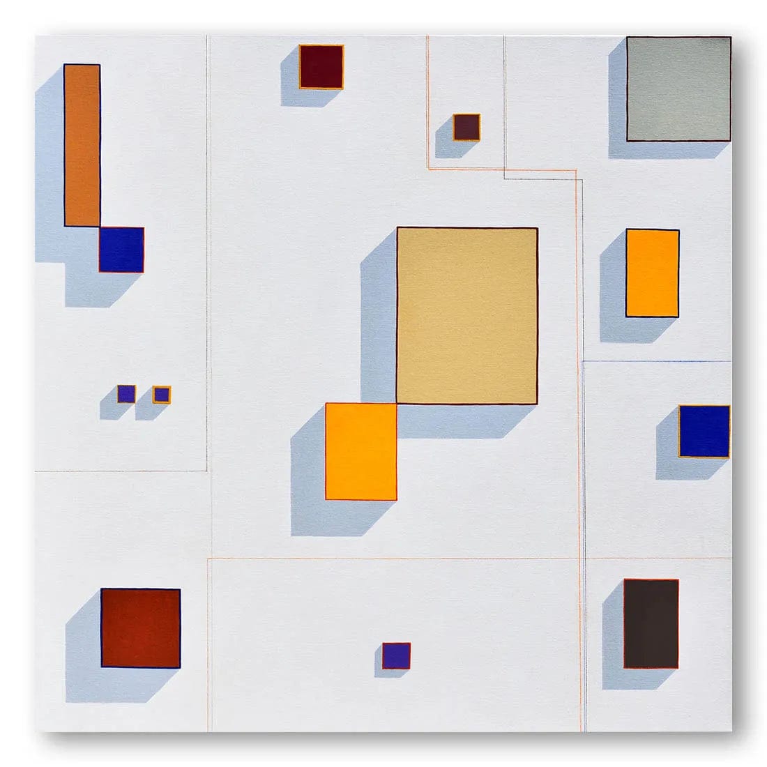 Shifting Shapes SL01 Art Print – Stone and Gray