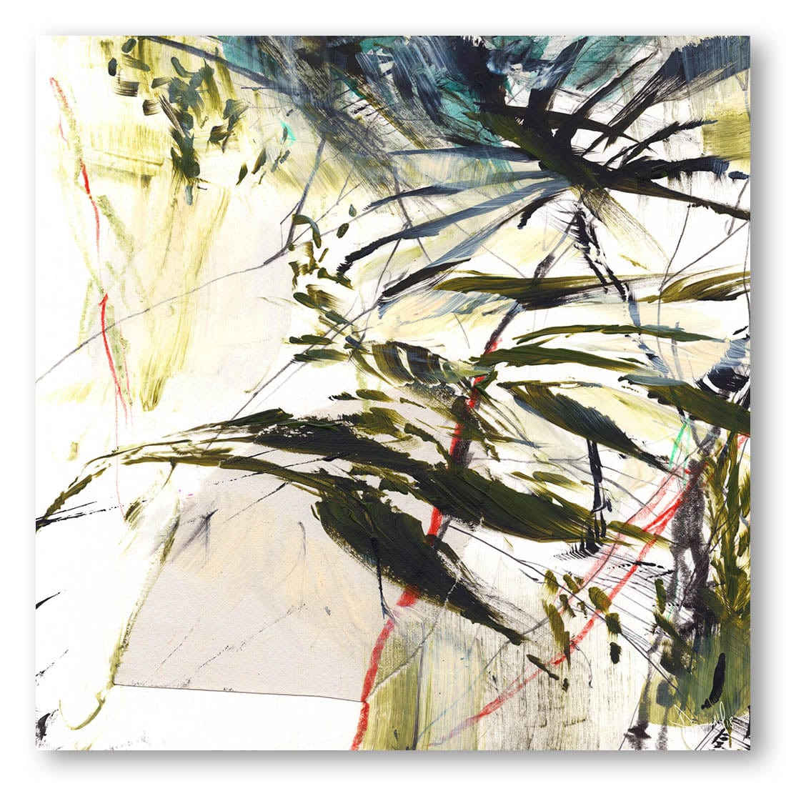 Tropical Storm - abstract Art Print – Stone and Gray