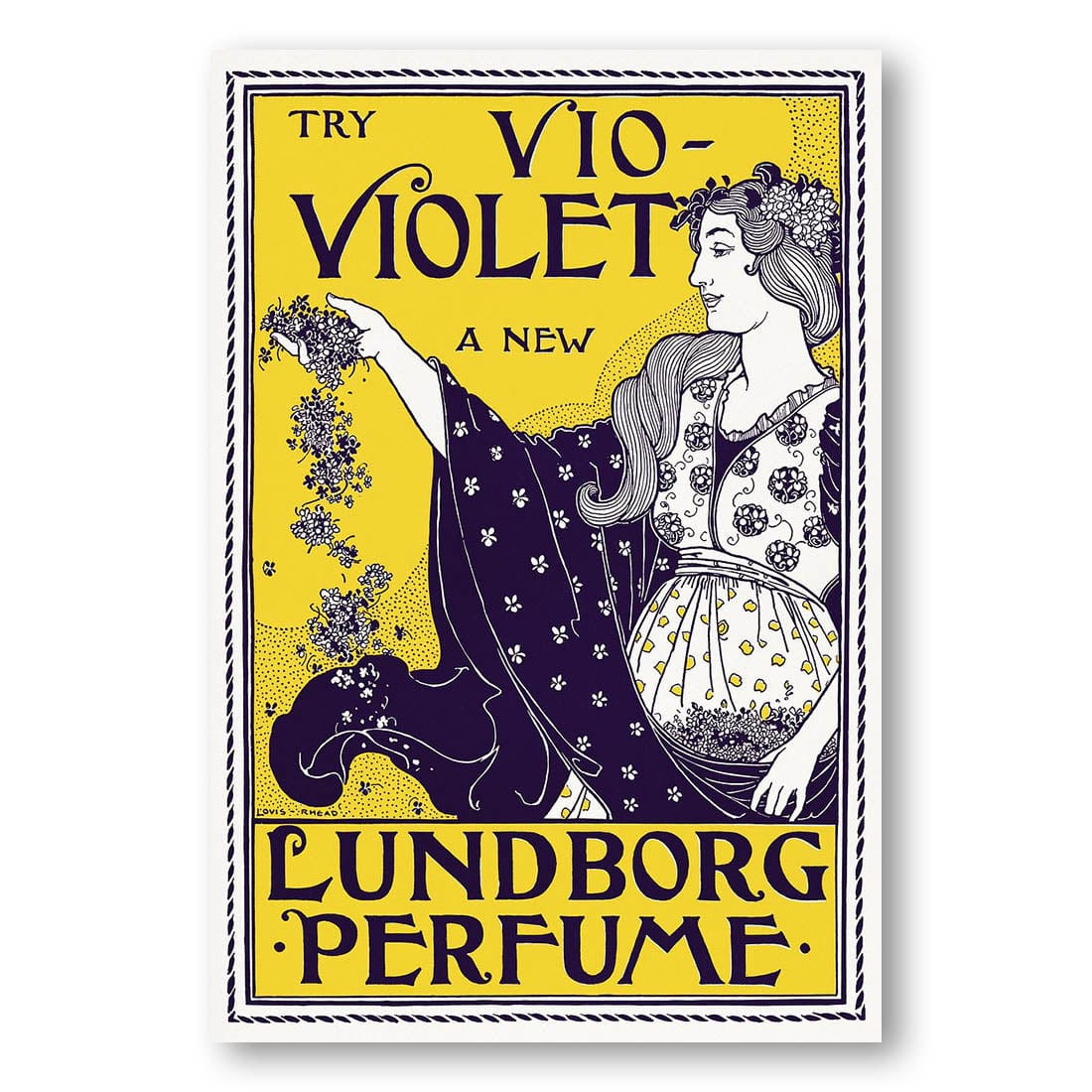 Vio-Violet by Louis Rhead Art Print – Stone and Gray