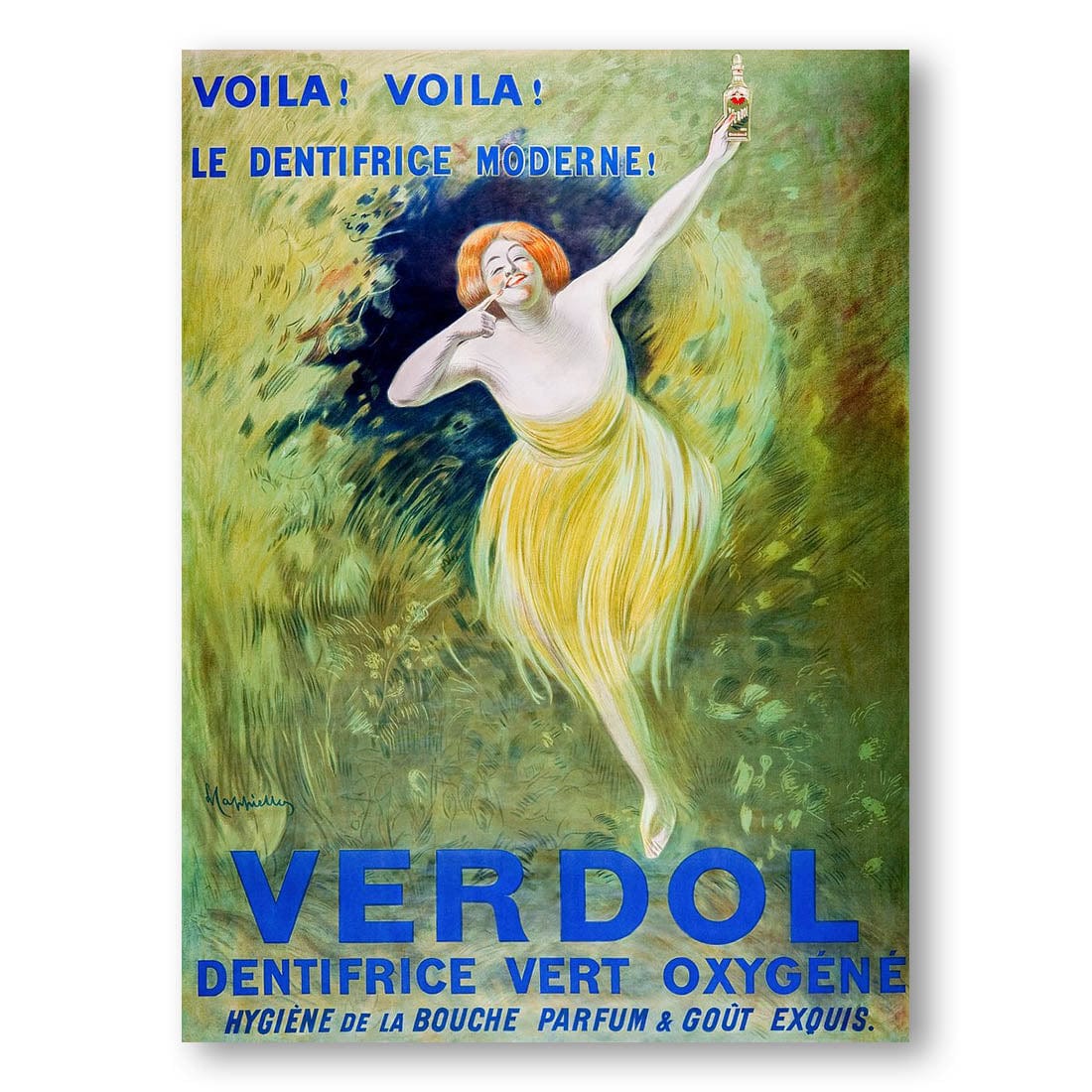 Verdol Oxygenated Green Toothpaste by Leonetto Cappiello Art Print ...